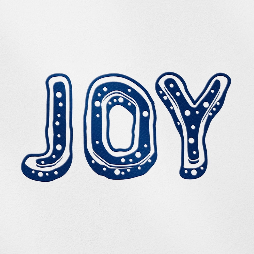 Transparent Decal Stickers Of Joy (Navy Blue) Premium Waterproof Vinyl ...