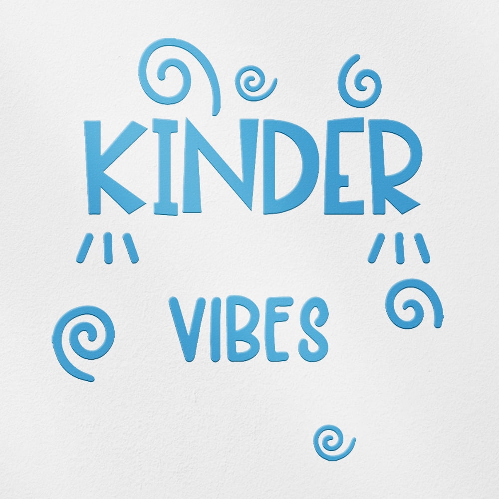 Transparent Decal Stickers Of Kinder Vibes (Azure Blue) Premium ...