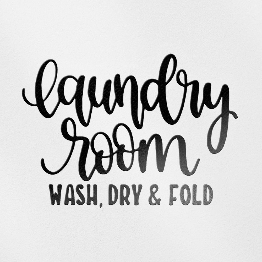 Transparent Decal Stickers Of Laundry (Black) Premium Waterproof Vinyl ...