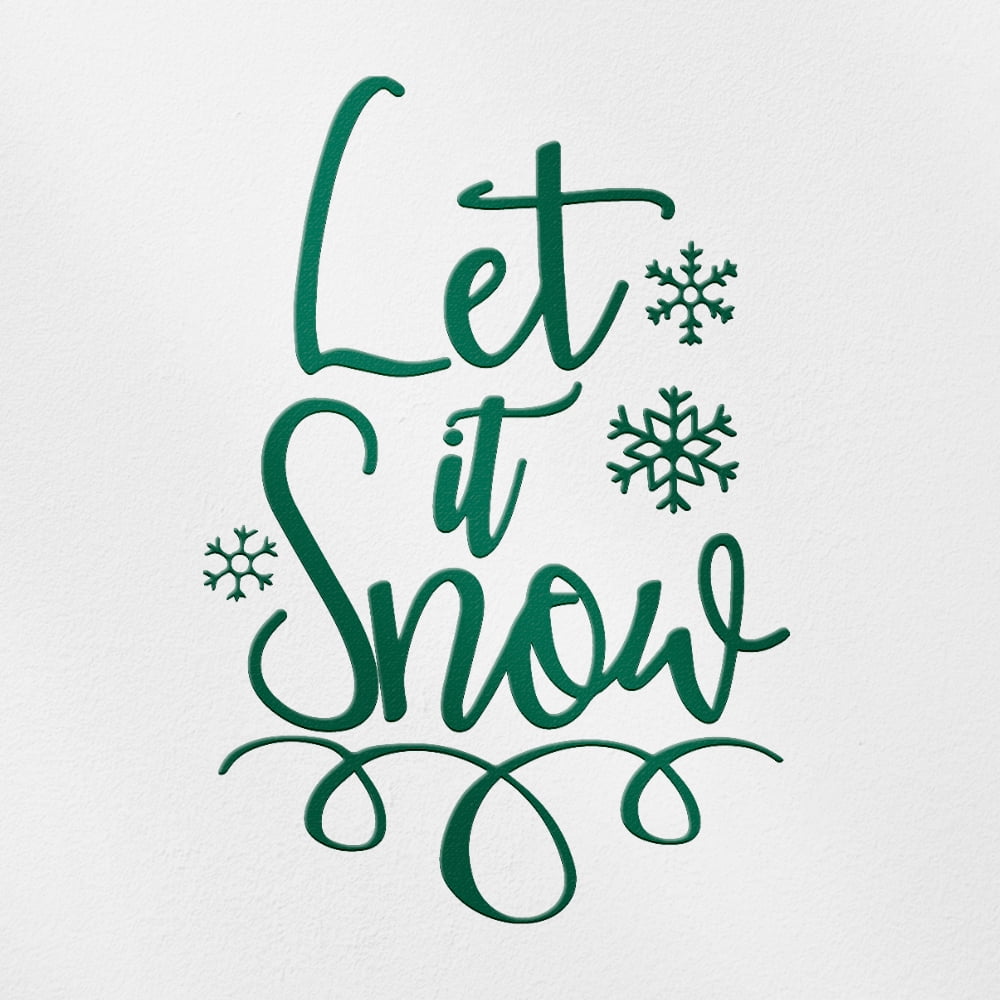 Transparent Decal Stickers Of Let It Snow (Green) Premium Waterproof ...