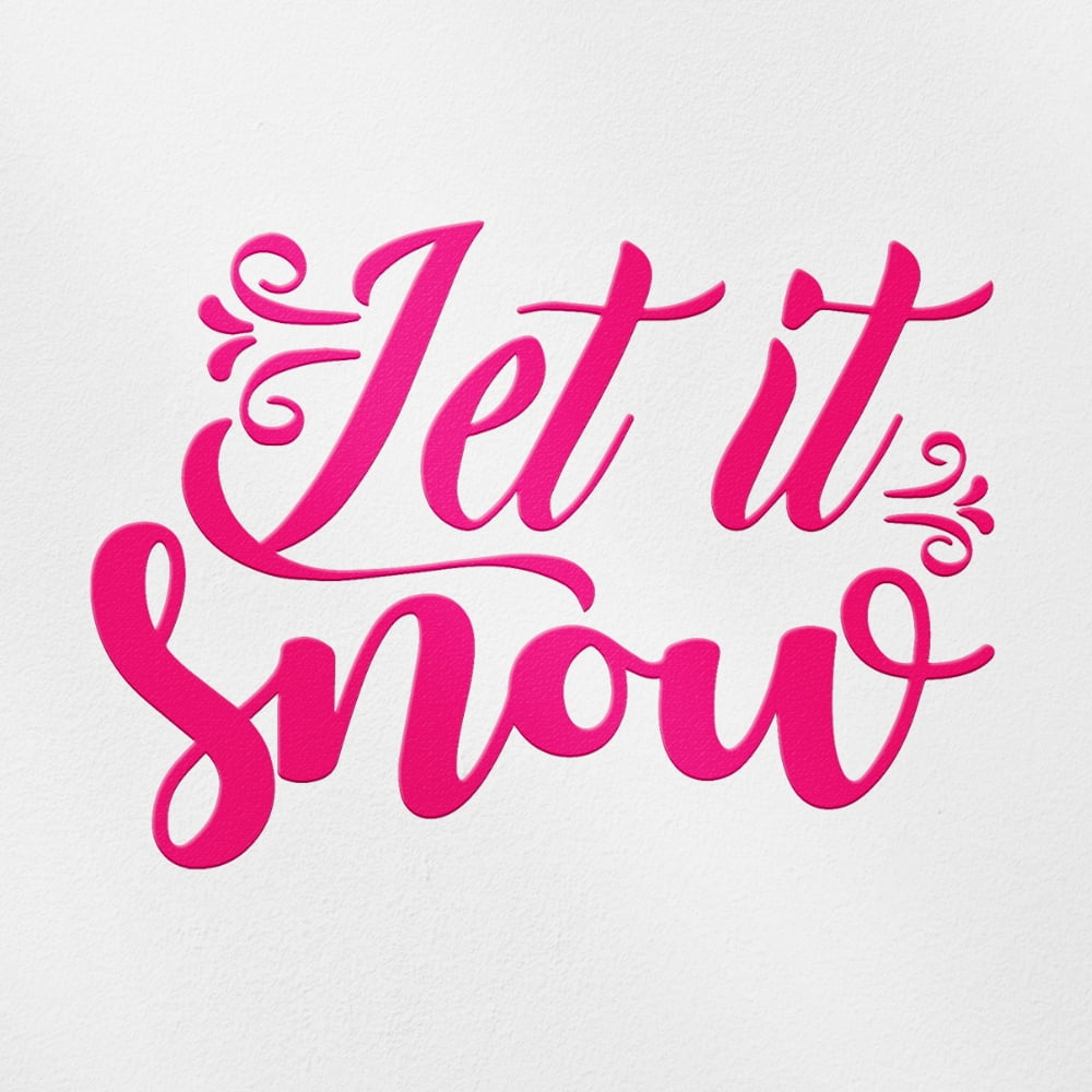 Transparent Decal Stickers Of Let It Snow Svg (Pink) Premium Waterproof ...