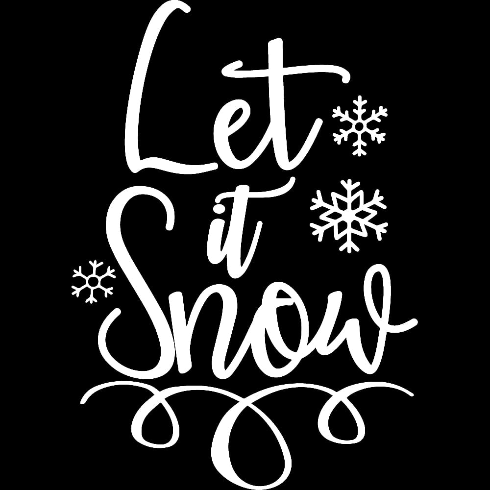 Transparent Decal Stickers Of Let It Snow (White) Premium Waterproof ...