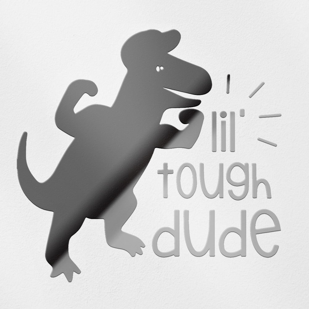 Transparent Decal Stickers Of Lil Tough Dude (Metallic Silver) Premium ...
