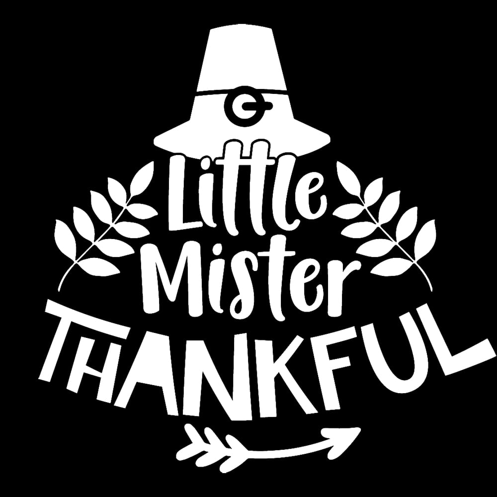 Transparent Decal Stickers Of Little Mister Thankful (White) Premium ...