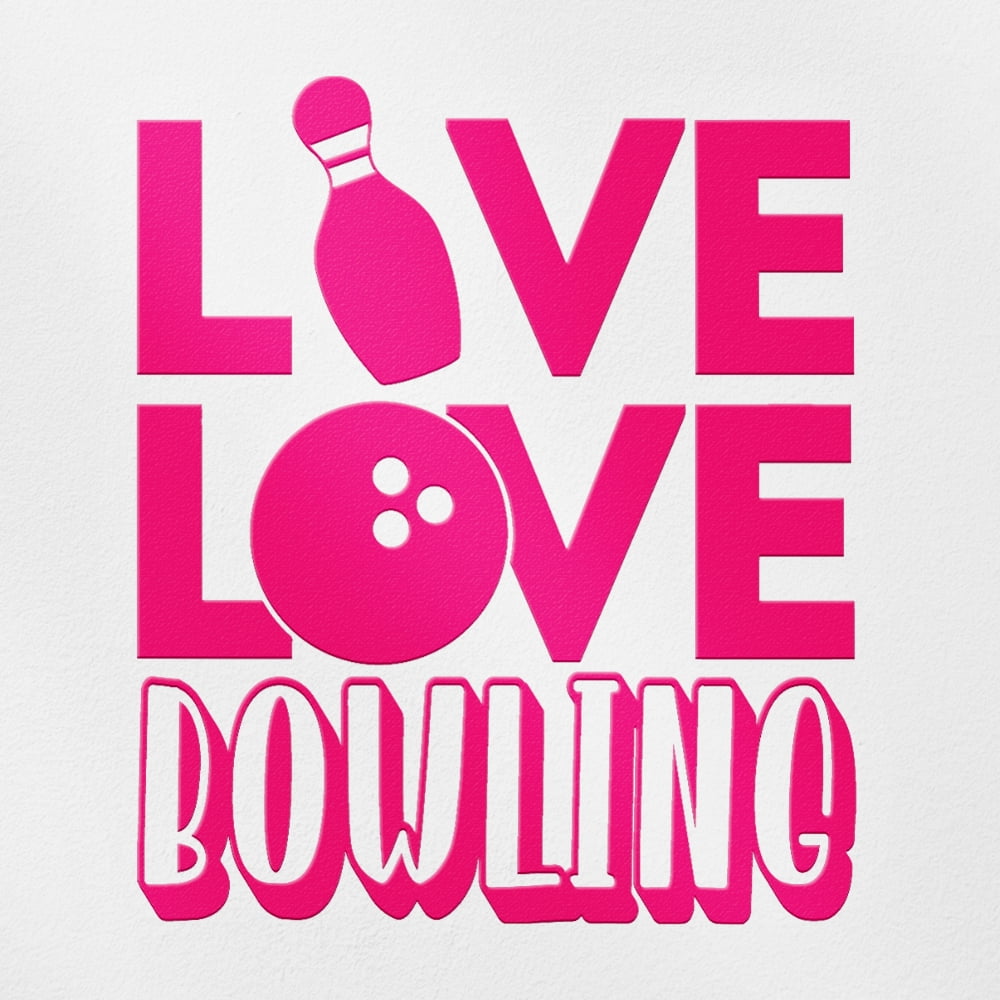 Transparent Decal Stickers Of Live Love Bowling (Pink) Premium ...