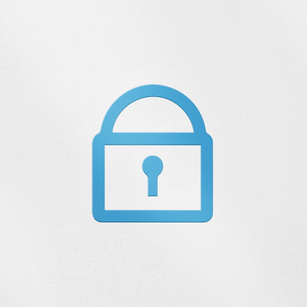 Transparent Decal Stickers Of Lock Icon 2 (Azure Blue) Premium ...