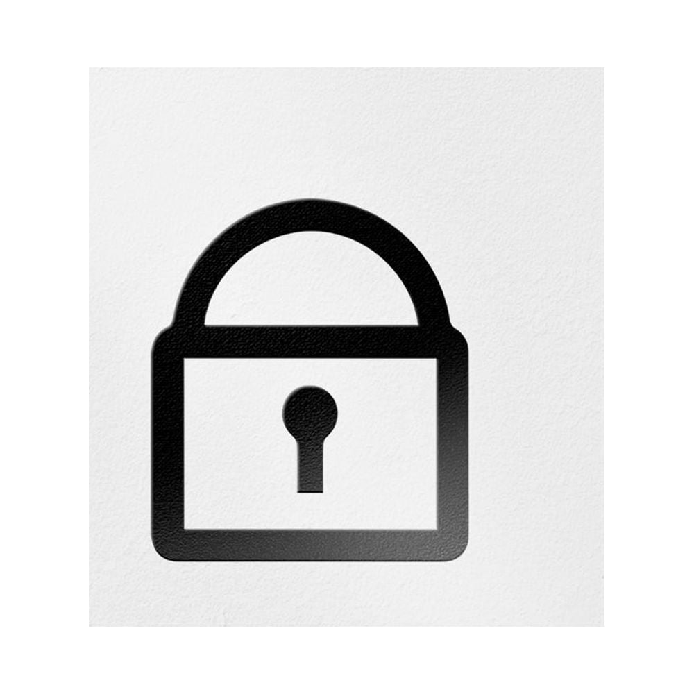 Transparent Decal Stickers Of Lock Icon 2 (Black) Premium Waterproof ...