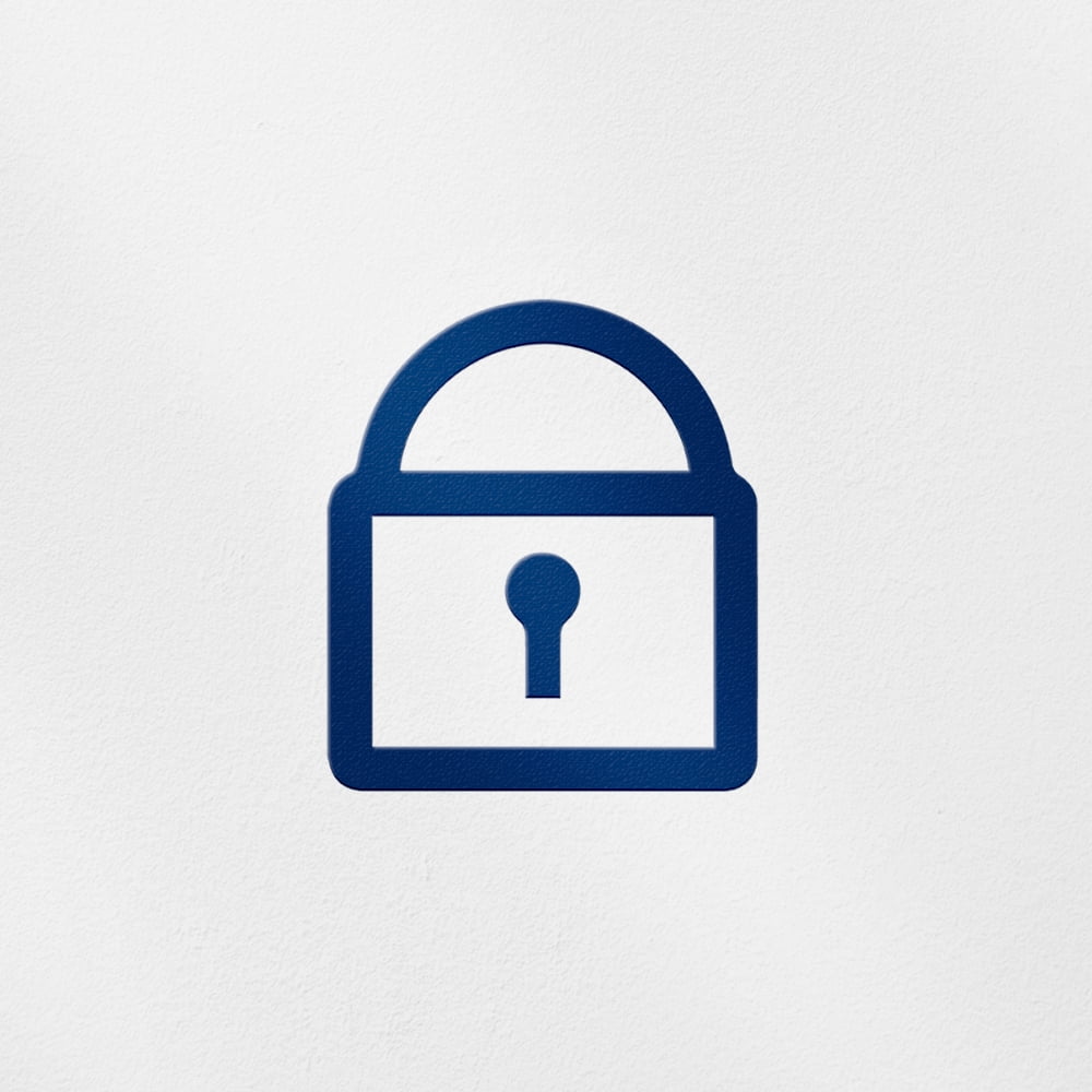 Transparent Decal Stickers Of Lock Icon 2 (Navy Blue) Premium ...