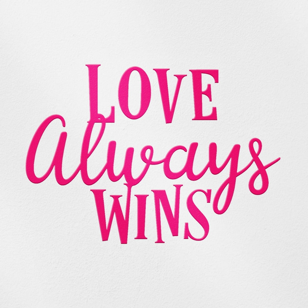 Transparent Decal Stickers Of Love Always Wins (Pink) Premium ...