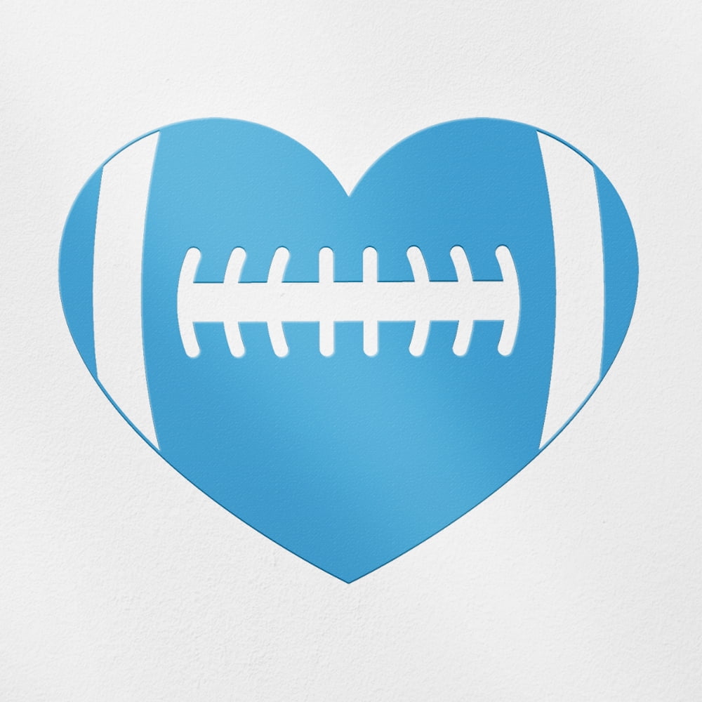Transparent Decal Stickers Of Love Football (Azure Blue) Premium ...