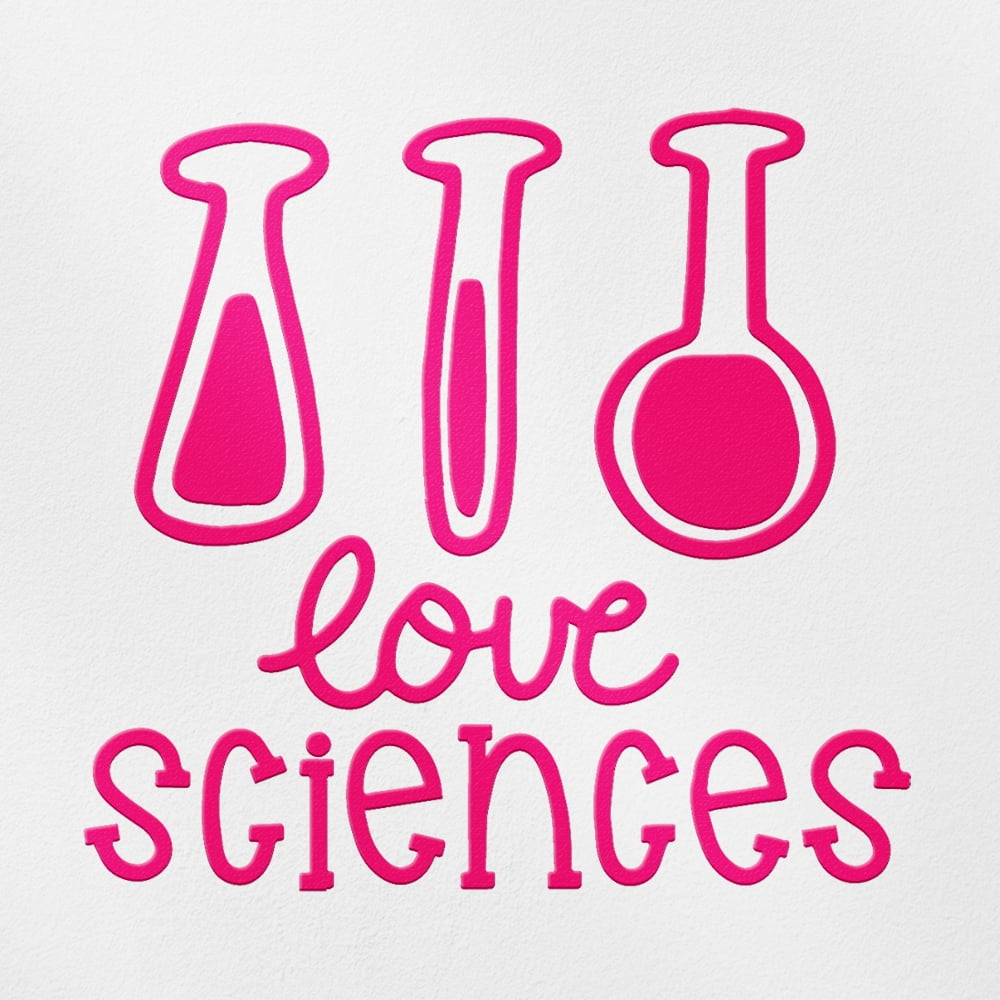 Transparent Decal Stickers Of Love Sciences (Pink) Premium Waterproof ...