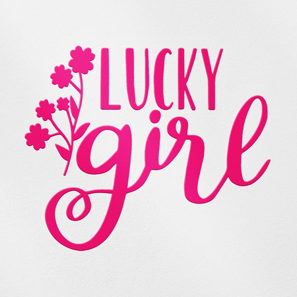 Transparent Decal Stickers Of Lucky Girl (Pink) Premium Waterproof ...