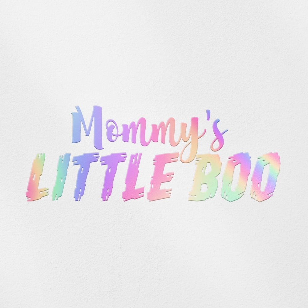 Transparent Decal Stickers Of Mommy'S Little Boo (Hologram) Premium ...