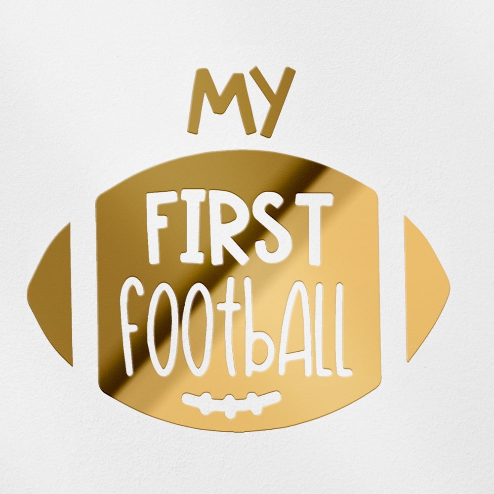 Transparent Decal Stickers Of My First Football (Metallic Gold) Premium ...