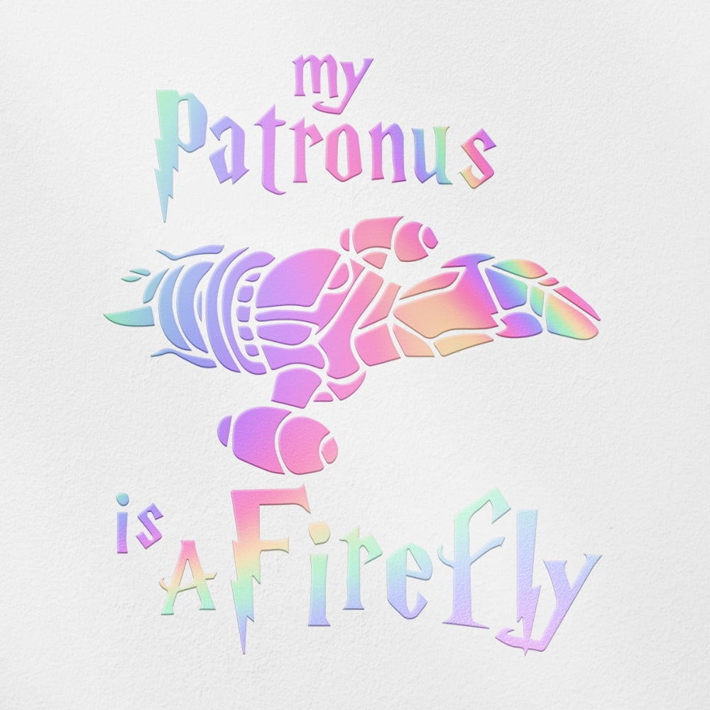 Transparent Decal Stickers Of My Patronus Is A Firefly (Hologram ...
