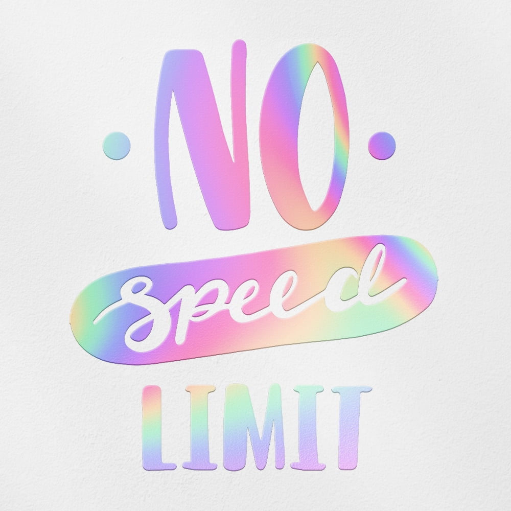 Transparent Decal Stickers Of No Speed Limit (Hologram) Premium ...