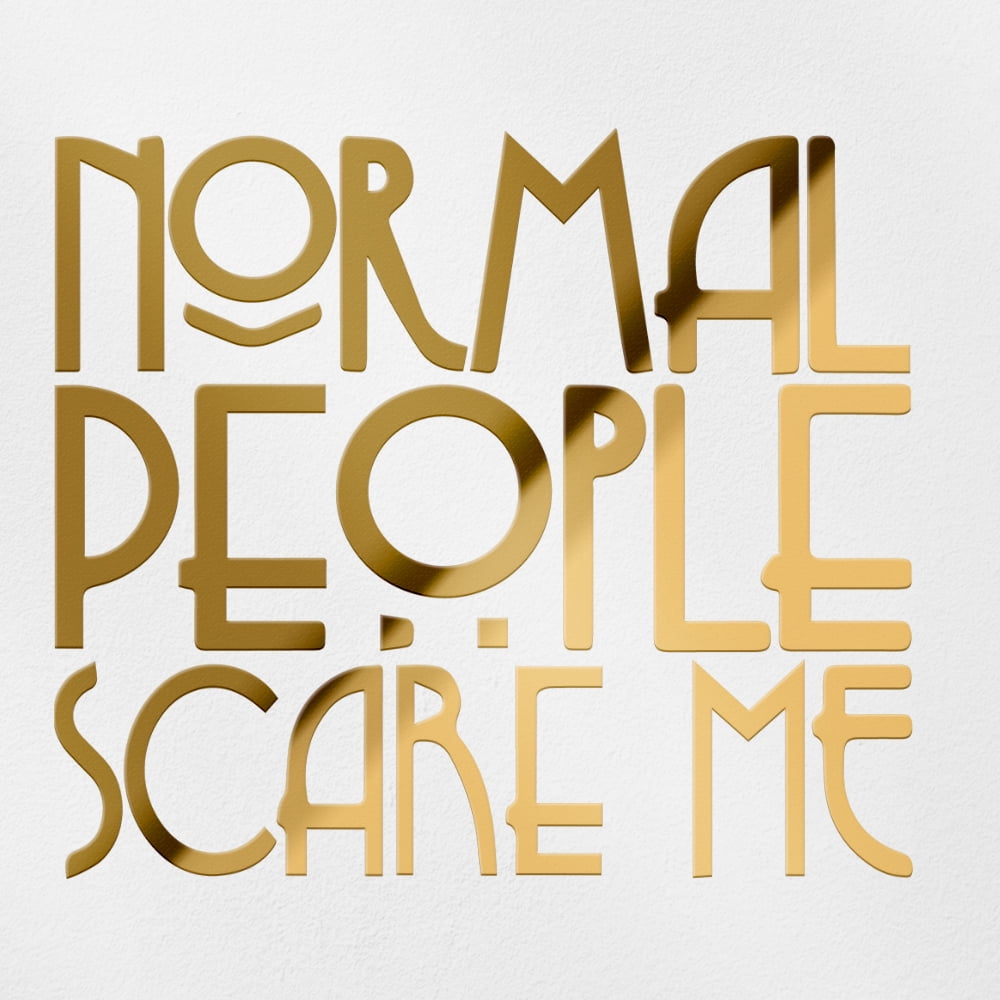 Transparent Decal Stickers Of Normal People Scare Me (Metallic Gold ...