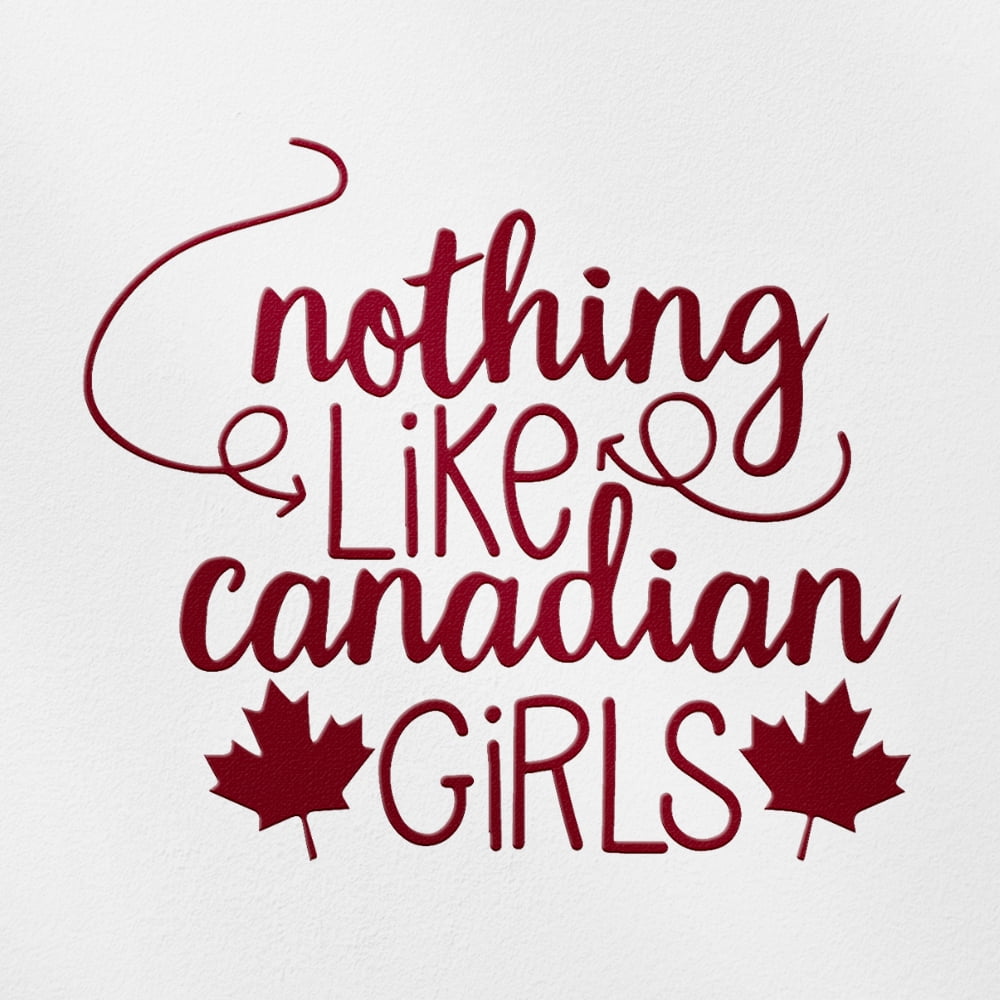 Transparent Decal Stickers Of Nothing Like Canadian Girls (Burgundy ...