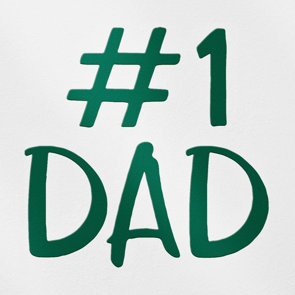 Transparent Decal Stickers Of Number 1 Dad (Green) Premium Waterproof ...