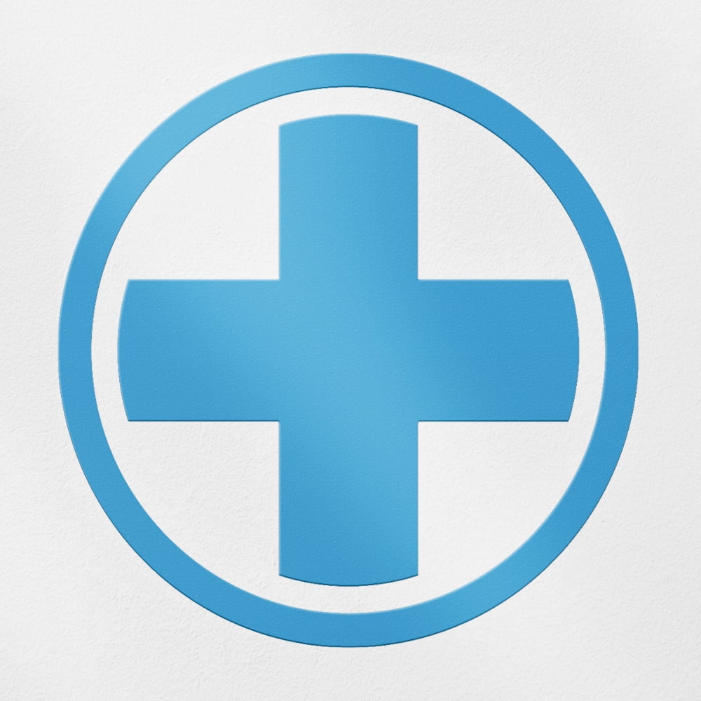 Transparent Decal Stickers Of Nurse Cross Frames (Azure Blue) Premium ...