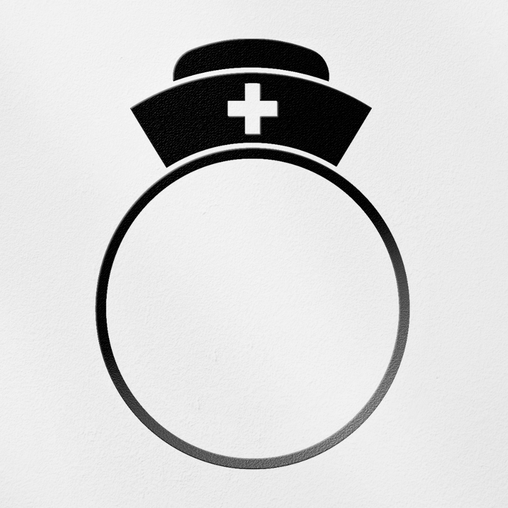 Transparent Decal Stickers Of Nurse Frames (Black) Premium Waterproof ...