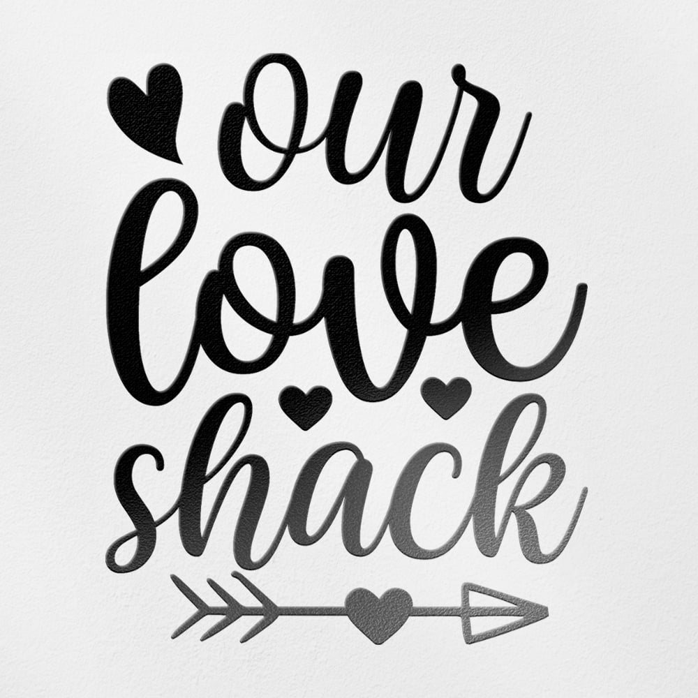 Transparent Decal Stickers Of Our Love Shack (Black) Premium Waterproof ...