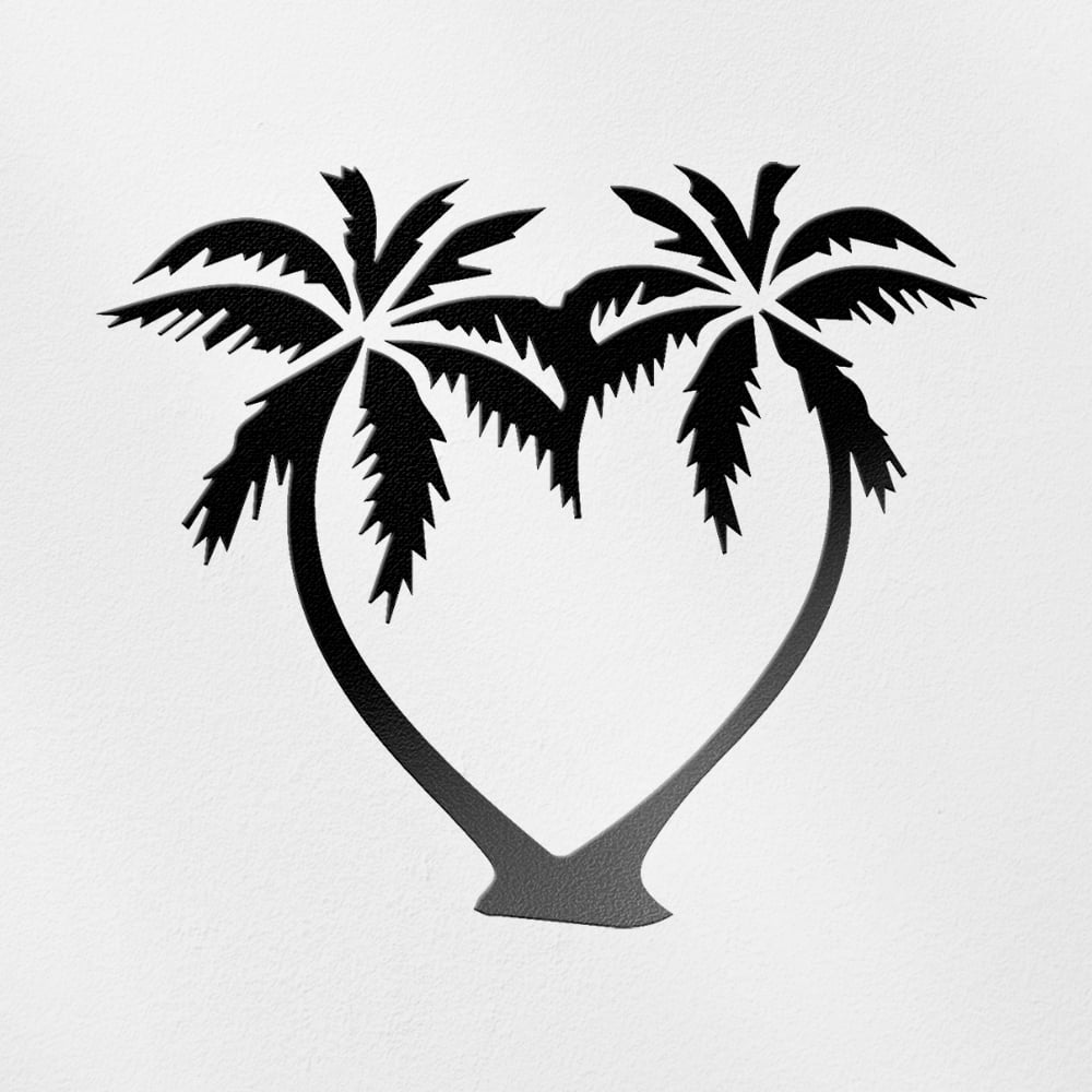 Transparent Decal Stickers Of Palm Tree (Black) Premium Waterproof ...