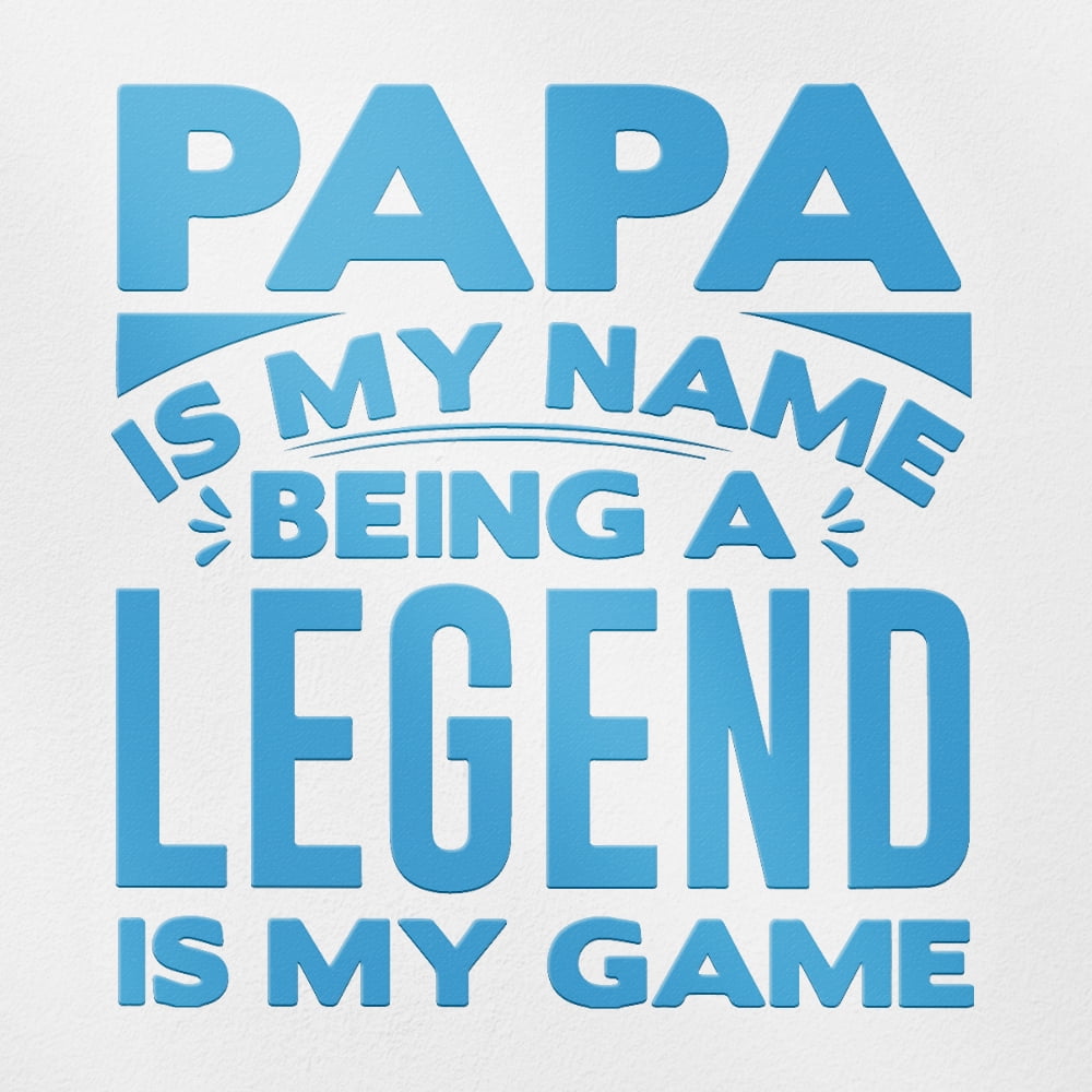 Transparent Decal Stickers Of Papa Is My Name (Azure Blue) Premium ...