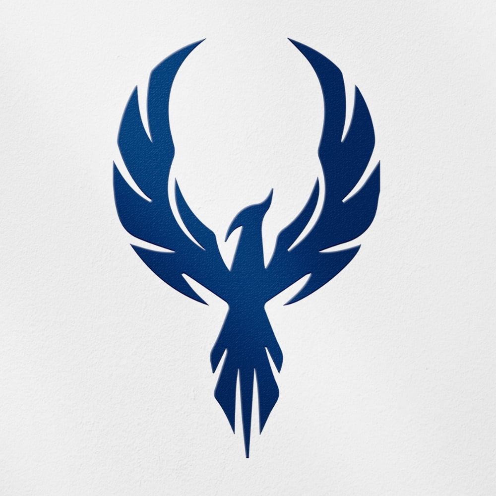 Transparent Decal Stickers Of Phoenix Geometry (Navy Blue) Premium ...