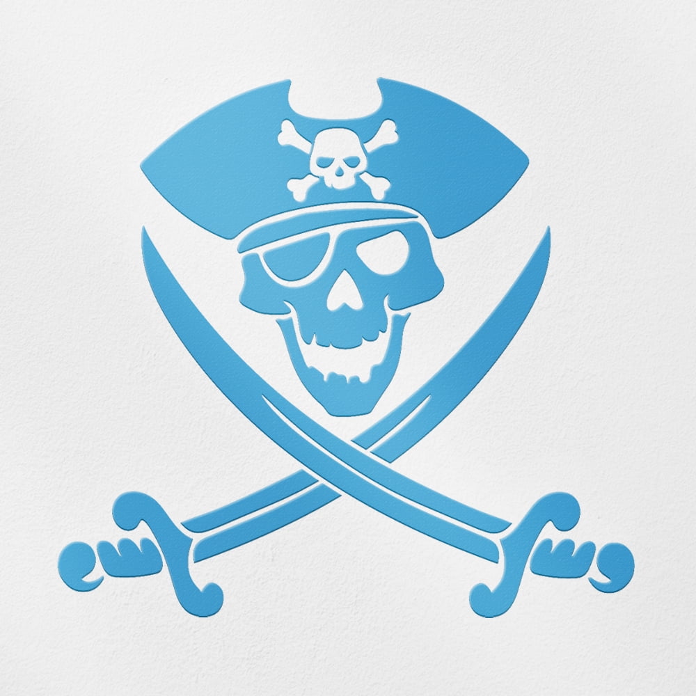 Transparent Decal Stickers Of Pirates (Azure Blue) Premium Waterproof ...