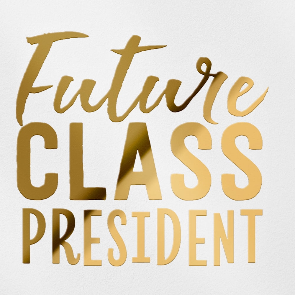 Transparent Decal Stickers Of President (Metallic Gold) Premium ...