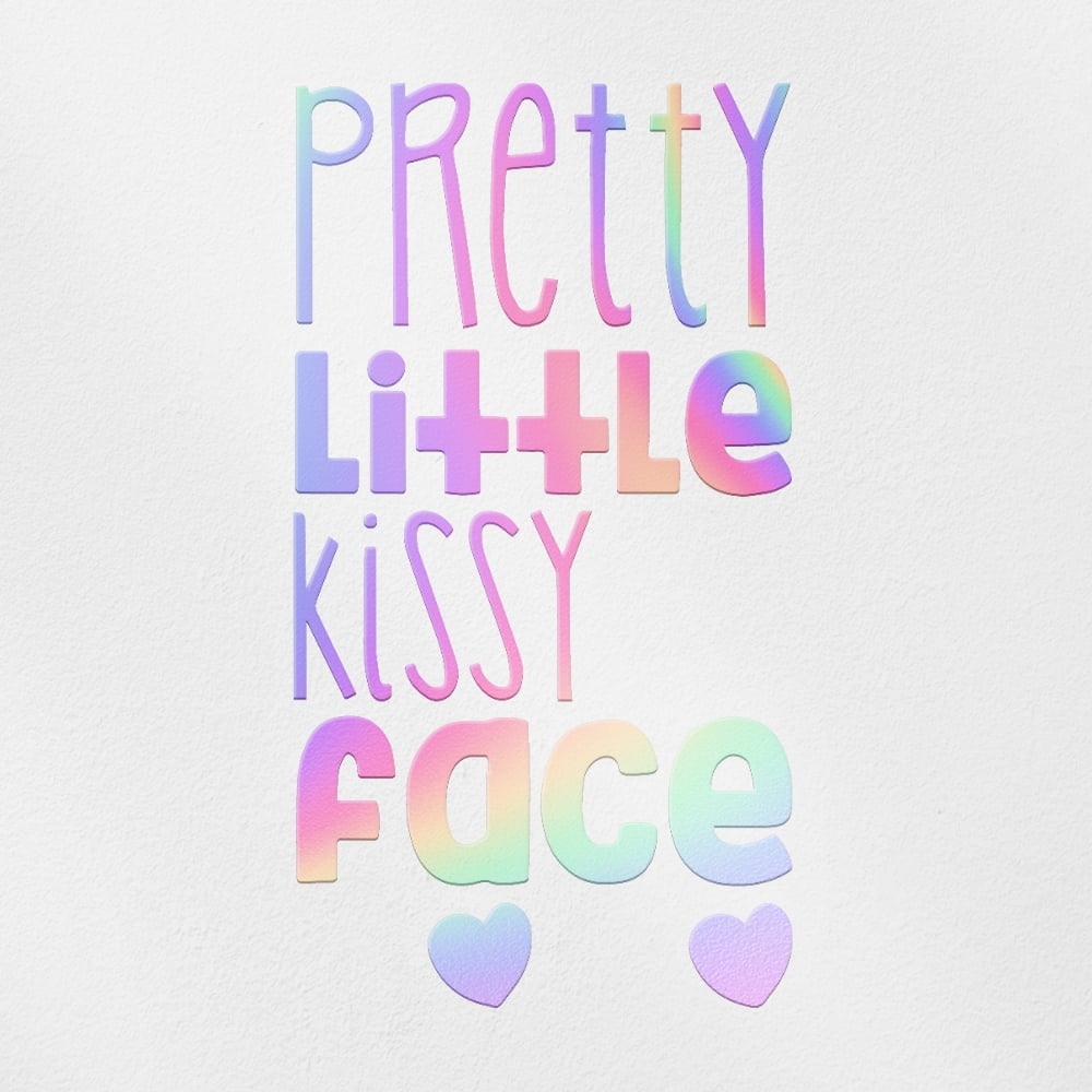 Transparent Decal Stickers Of Pretty Little Kissy Face (Hologram ...