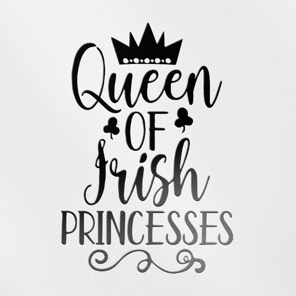 Transparent Decal Stickers Of Queen Of Irish Princesses (Black) Premium ...