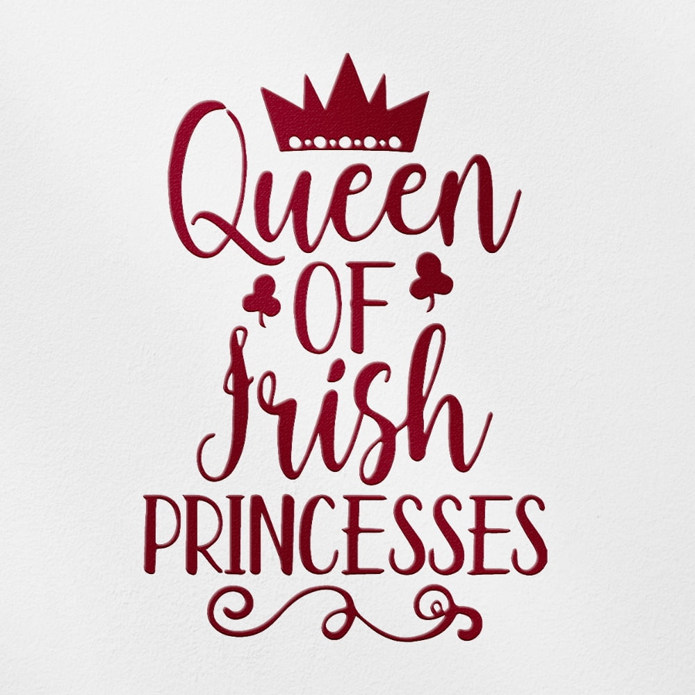 Transparent Decal Stickers Of Queen Of Irish Princesses (Burgundy ...