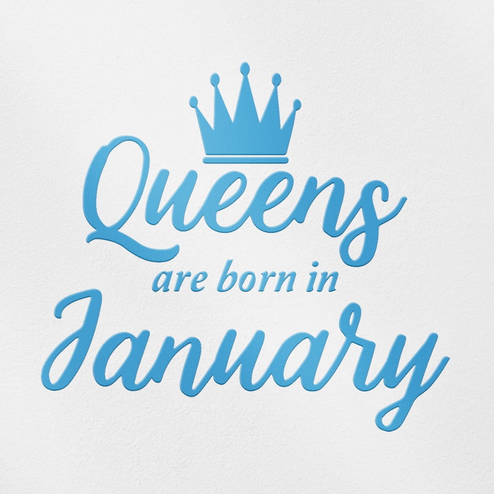 Transparent Decal Stickers Of Queens Are Born In January (Azure Blue ...