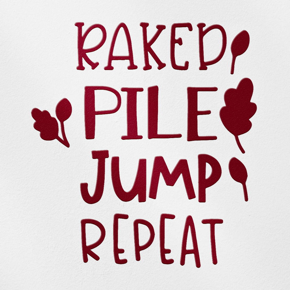 Transparent Decal Stickers Of Raked Pile Jump Repeat (Burgundy) Premium ...