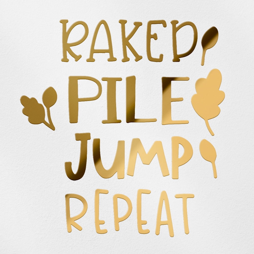 Transparent Decal Stickers Of Raked Pile Jump Repeat (Metallic Gold ...
