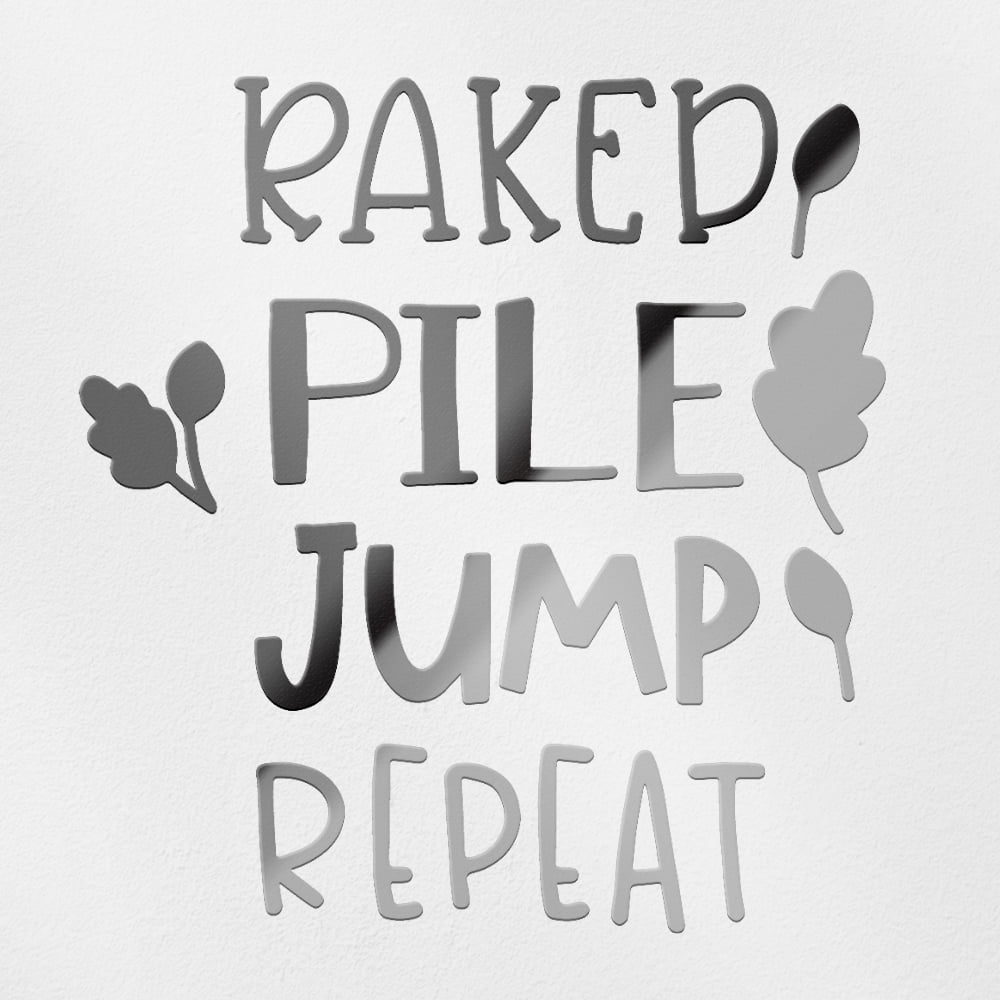 Transparent Decal Stickers Of Raked Pile Jump Repeat (Metallic Silver ...