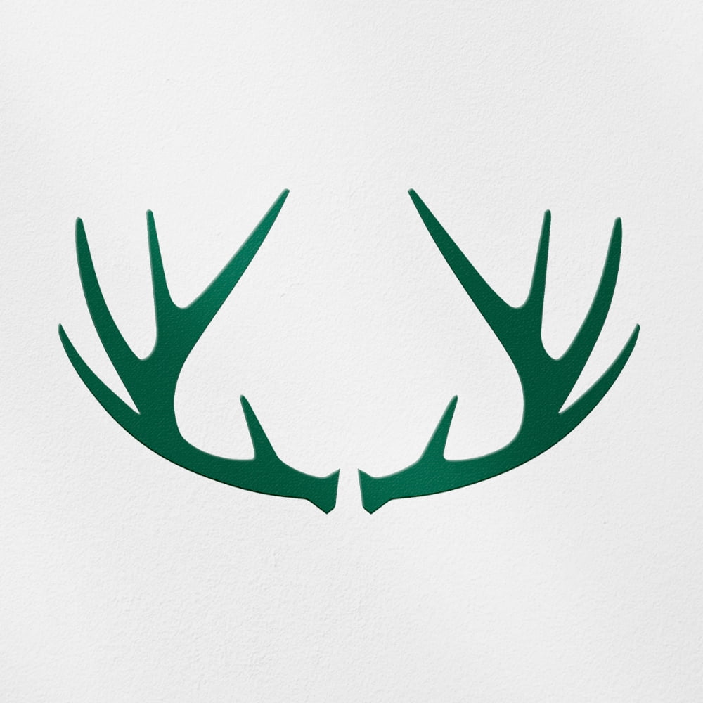 Transparent Decal Stickers Of Reindeers And Antlers Antlers 03 (Green ...