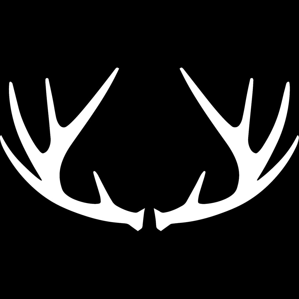 Transparent Decal Stickers Of Reindeers And Antlers Antlers 03 (White ...