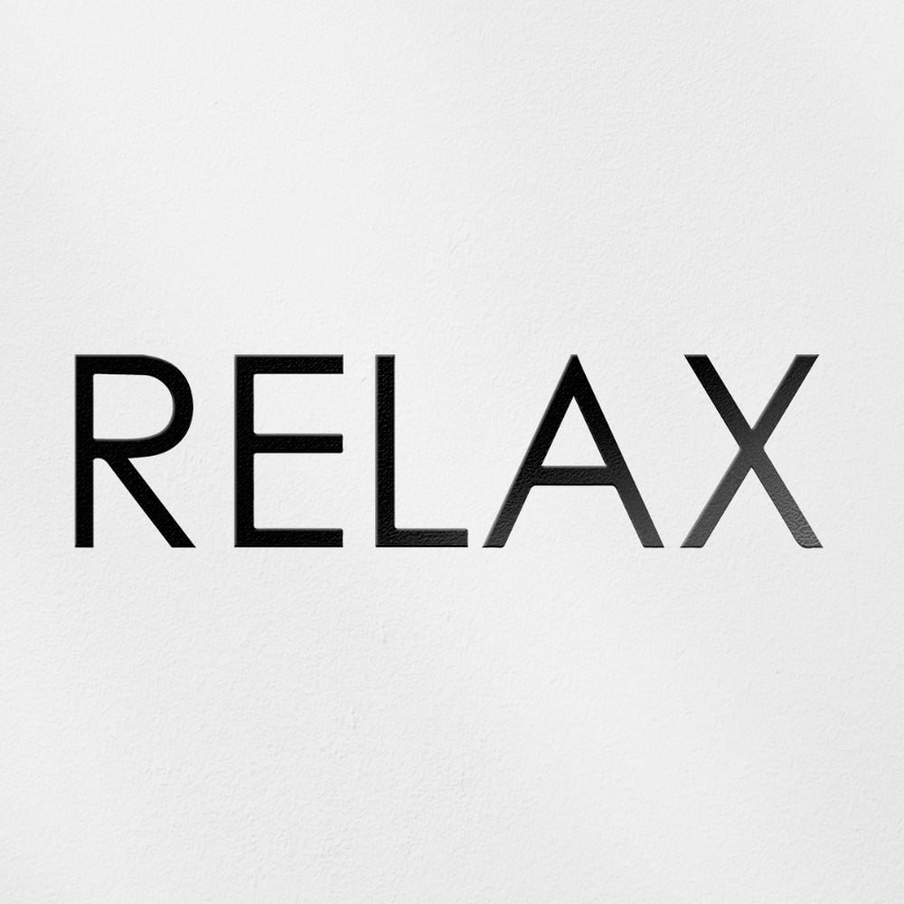 Transparent Decal Stickers Of Relax (Black) Premium Waterproof Vinyl ...