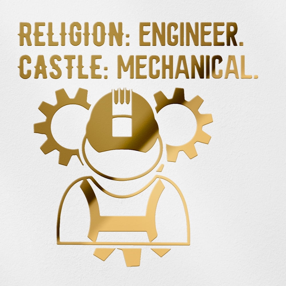 Transparent Decal Stickers Of Religion Engineer Castle Mechanical ...
