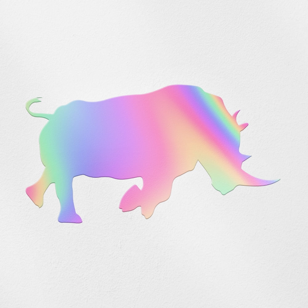Transparent Decal Stickers Of Rhino Rhinoceros Safari Animal Silhouette ...