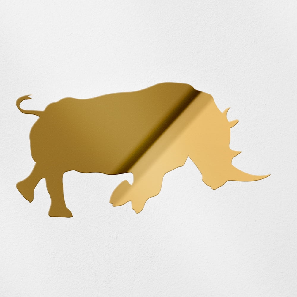 Transparent Decal Stickers Of Rhino Rhinoceros Safari Animal Silhouette ...