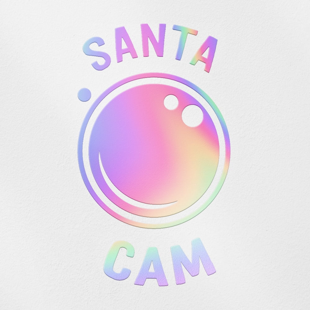 Transparent Decal Stickers Of Santa Cam (Hologram) Premium Waterproof ...