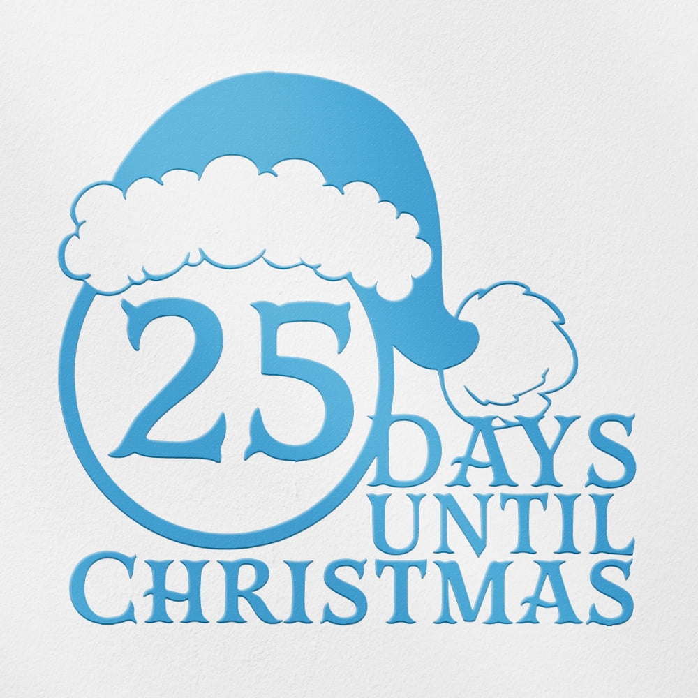 Transparent Decal Stickers Of Santa Countdown (Azure Blue) Premium ...