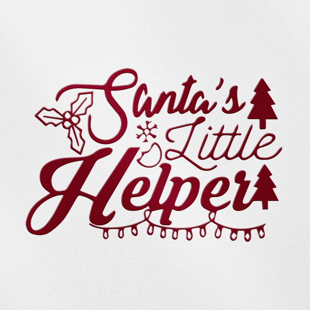 Transparent Decal Stickers Of Santa抯 Little Helper (Burgundy) Premium ...