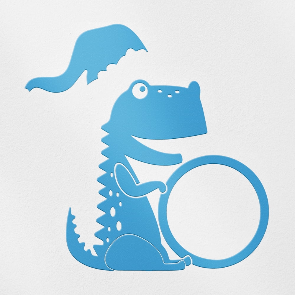 Transparent Decal Stickers Of Santasaurus Frames (Azure Blue) Premium ...