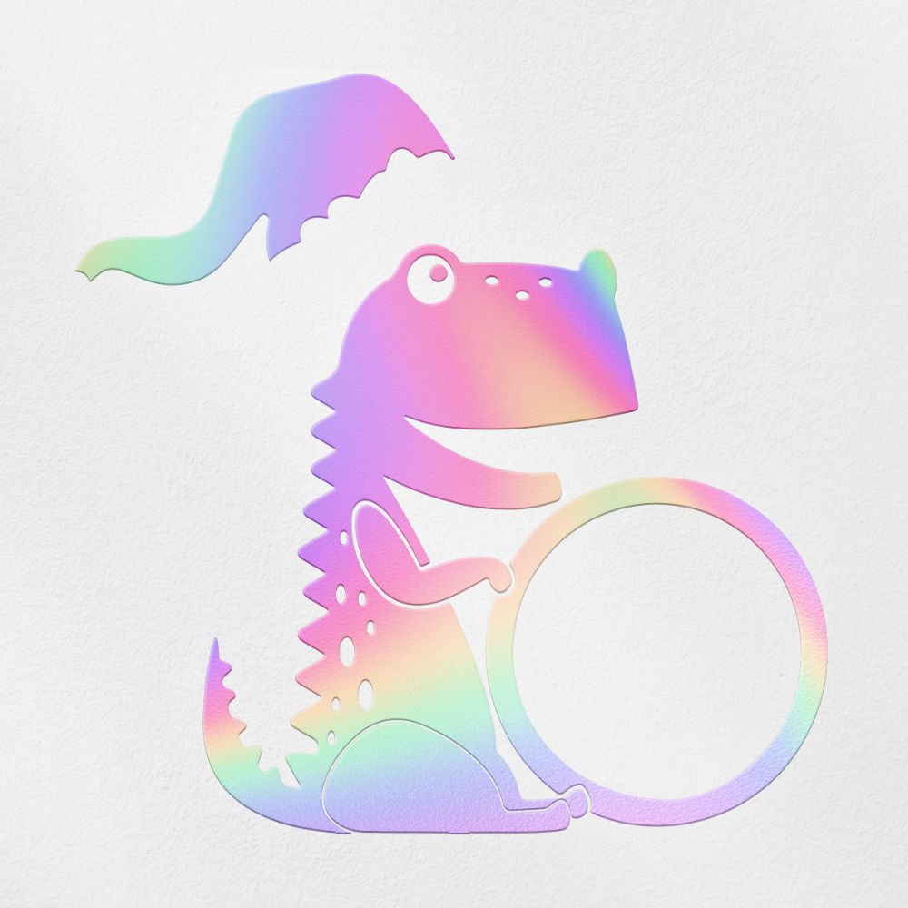 Transparent Decal Stickers Of Santasaurus Frames (Hologram) Premium ...