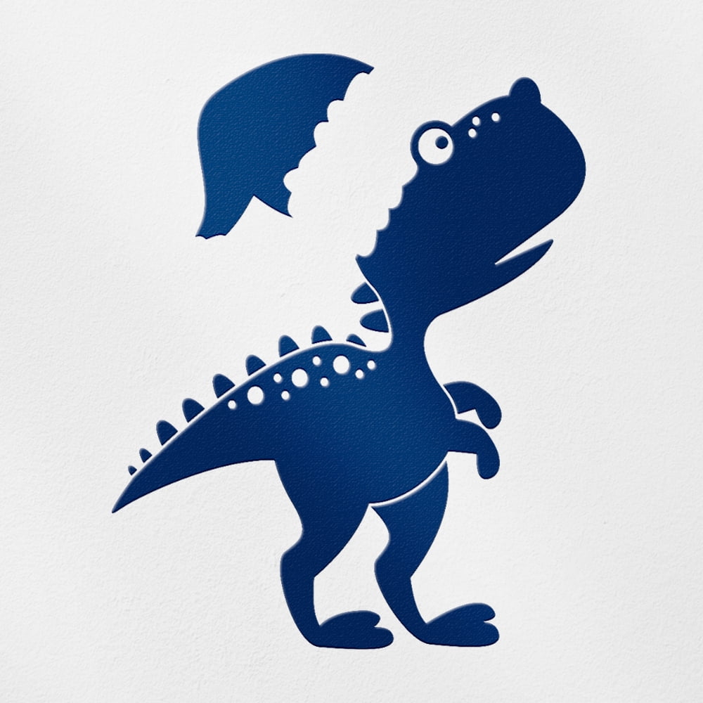 Transparent Decal Stickers Of Santasaurus (Navy Blue) Premium ...